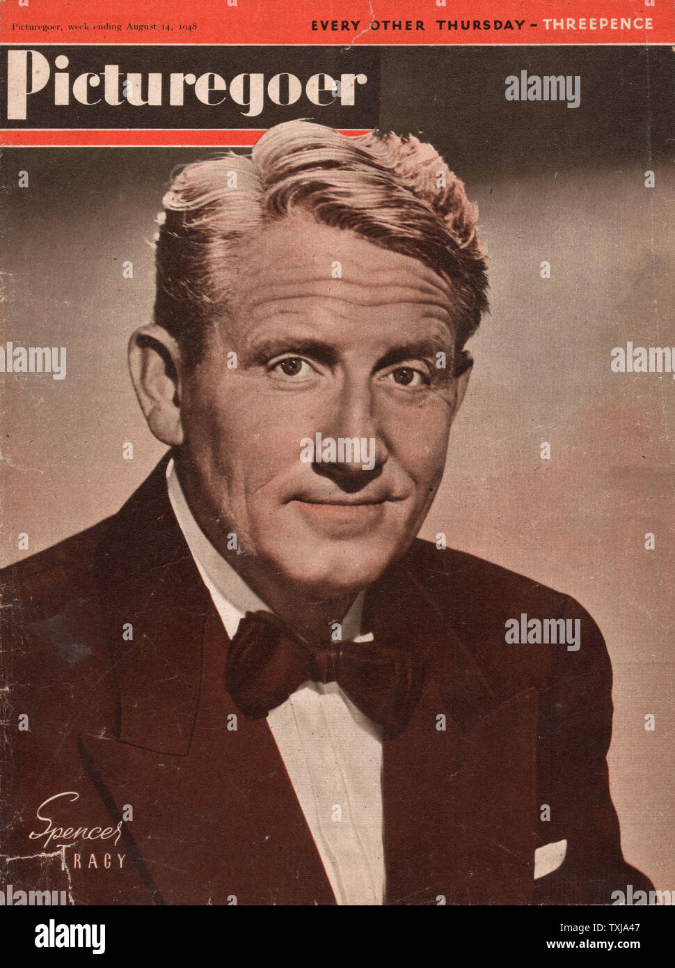 1948 Picturegoer magazine front page actor Spencer Tracy Stock Photo ...