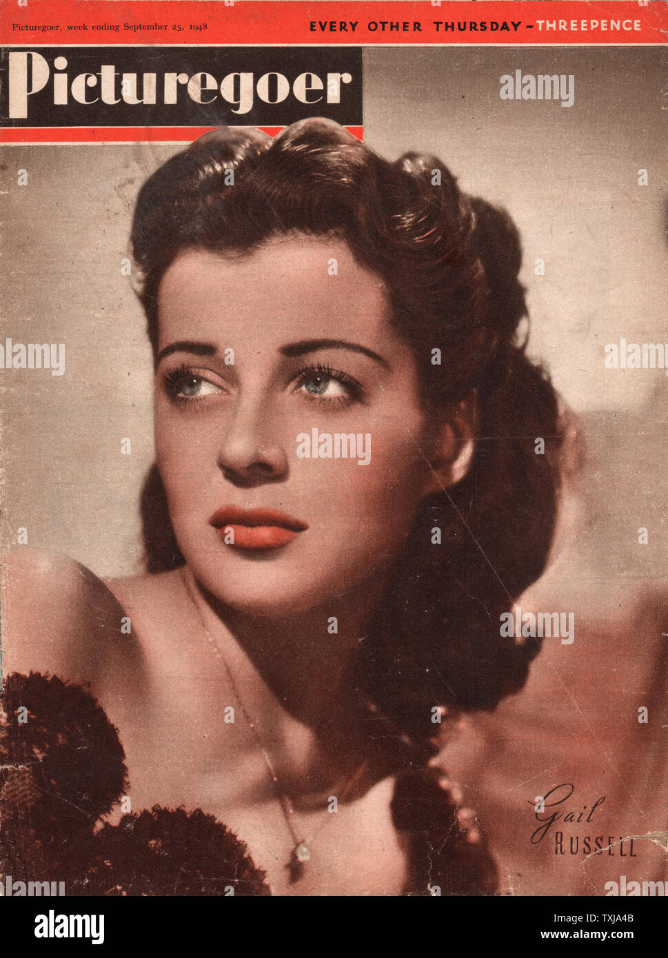 1948 Picturegoer magazine front page actress Gail Russell Stock Photo ...