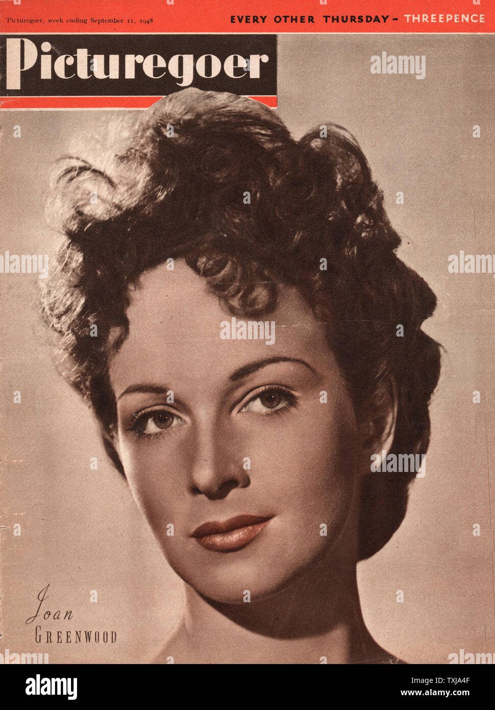1948 Picturegoer magazine front page actress Joan Greenwood Stock Photo ...