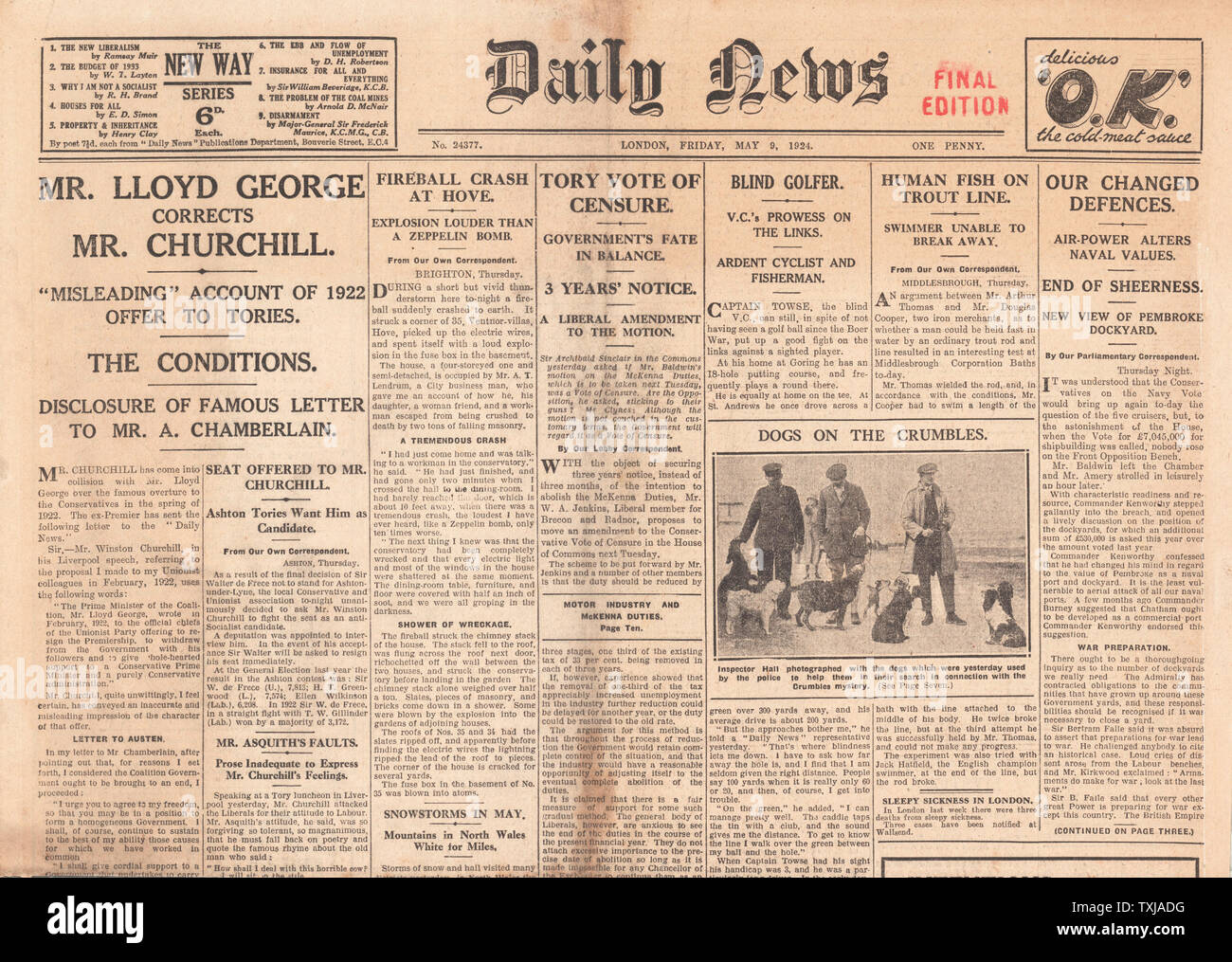 Mr lloyd george hi-res stock photography and images - Alamy