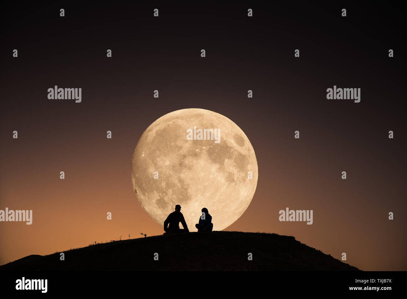 Above the moon Stock Photo - Alamy
