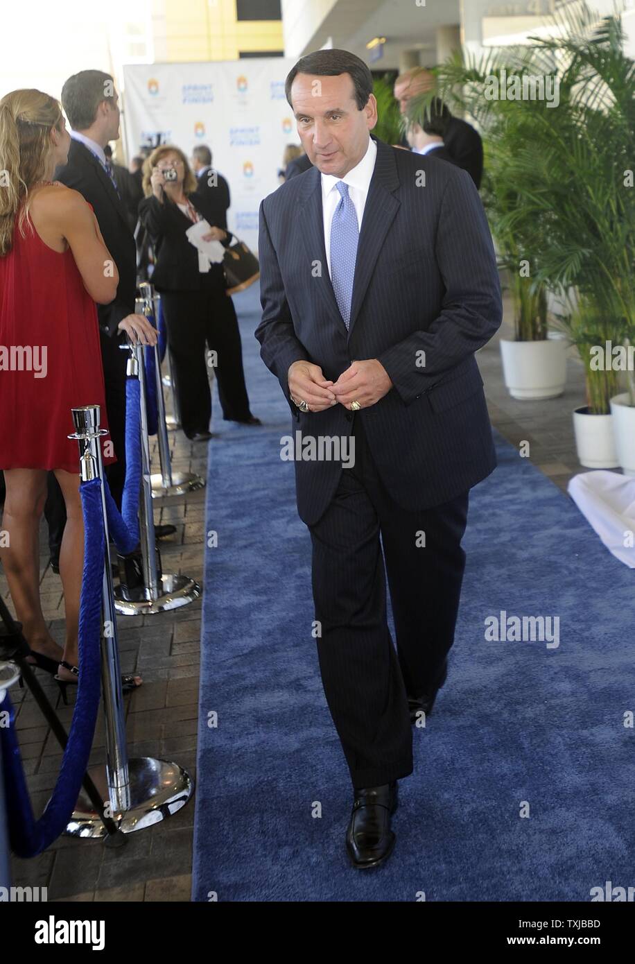 Dream Team coach Mike Krzyzewski arrives on the blue carpet at the U.S ...