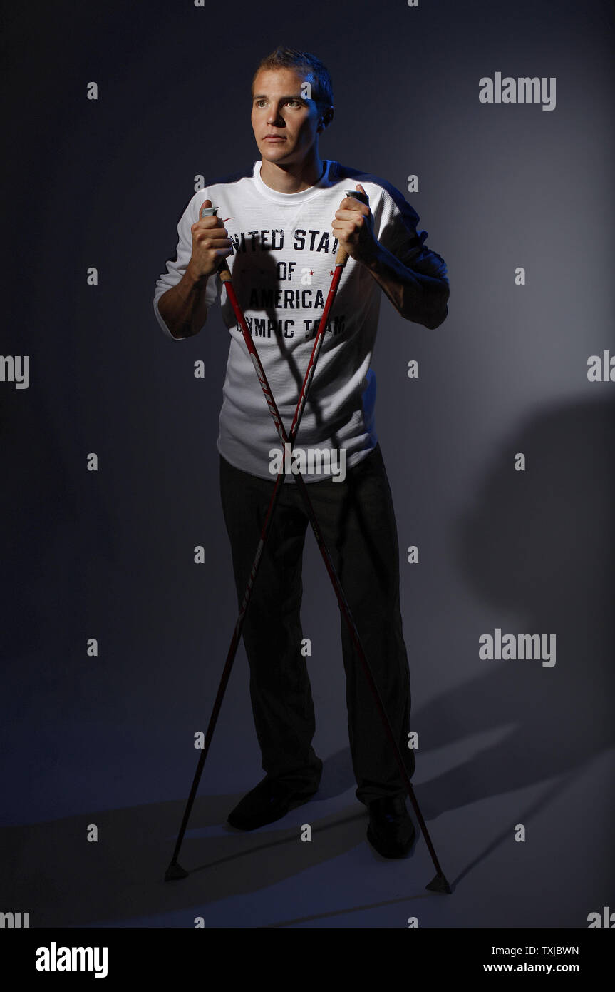 Nordick Combined skier Bill Demong poses for a portrait at the 2010 ...