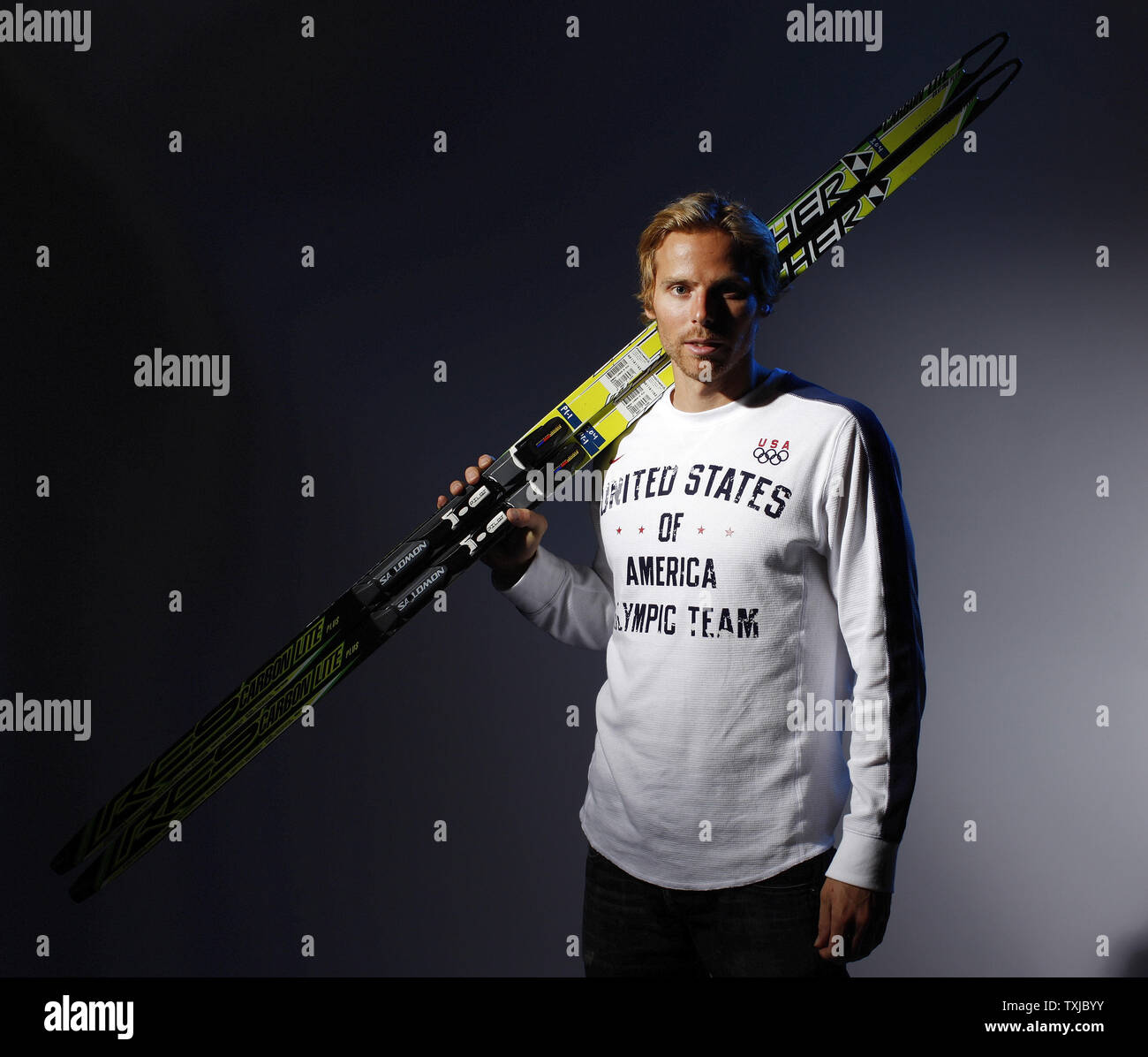 Cross Country skier Andy Newell poses for a portrait at the 2010 United ...
