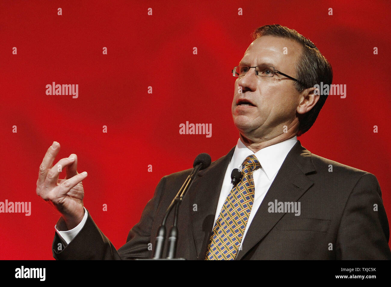 Tom Gerke, Executive Vice Chairman of CenturyLink, speaks at the ...