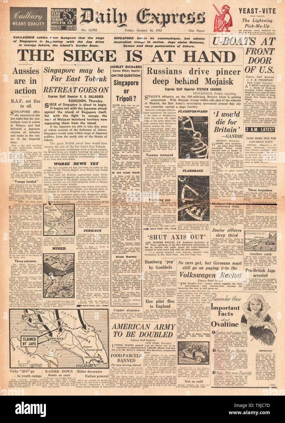 Newspaper world war 2 begins hi-res stock photography and images - Alamy