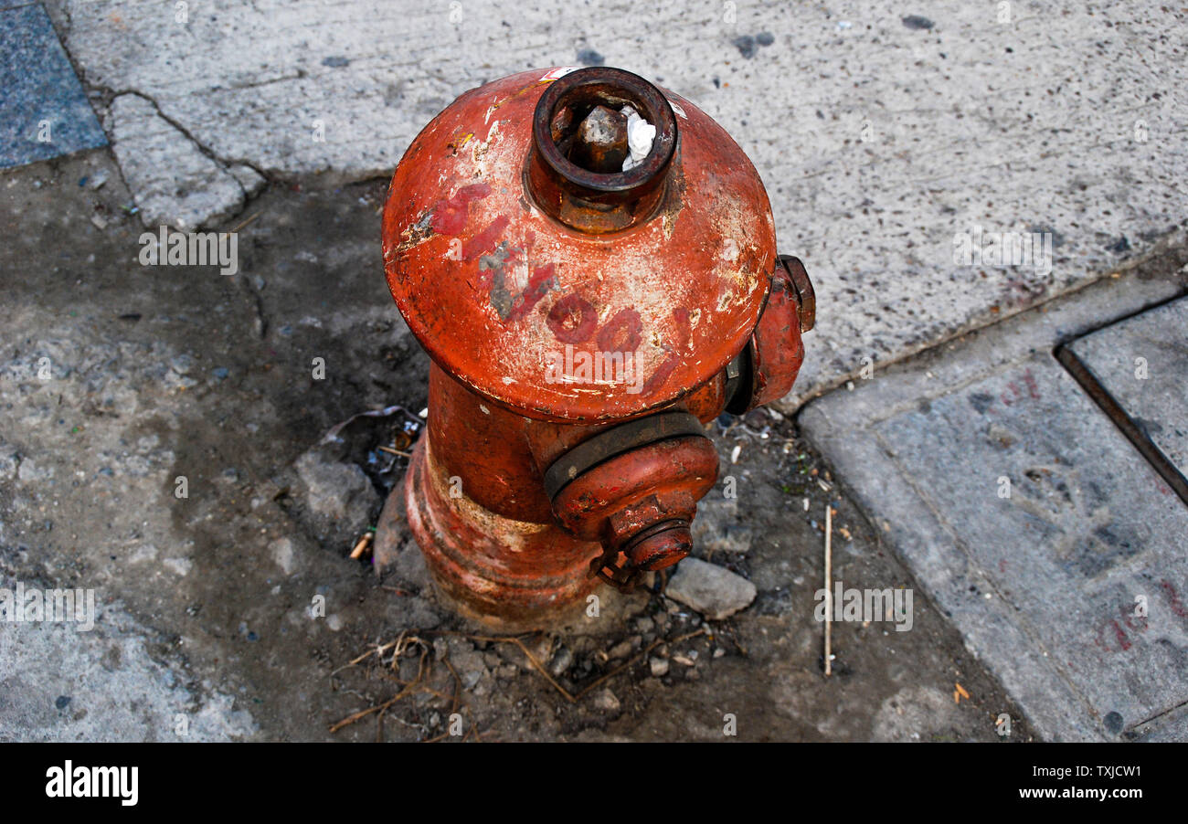 Fire hydrant on the side of the road Stock Photo - Alamy