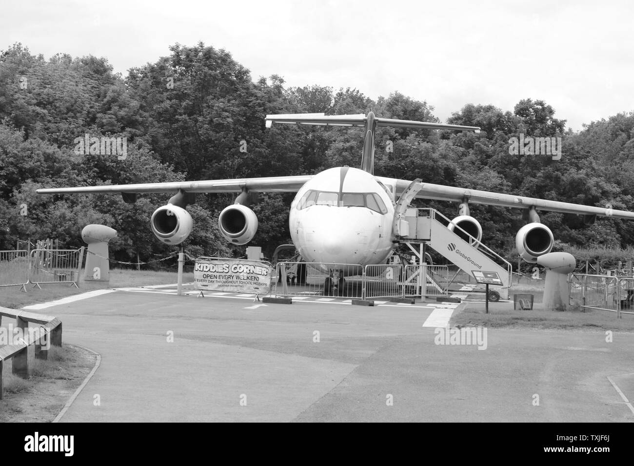 Manchester aviation runway visitor park Stock Photo - Alamy