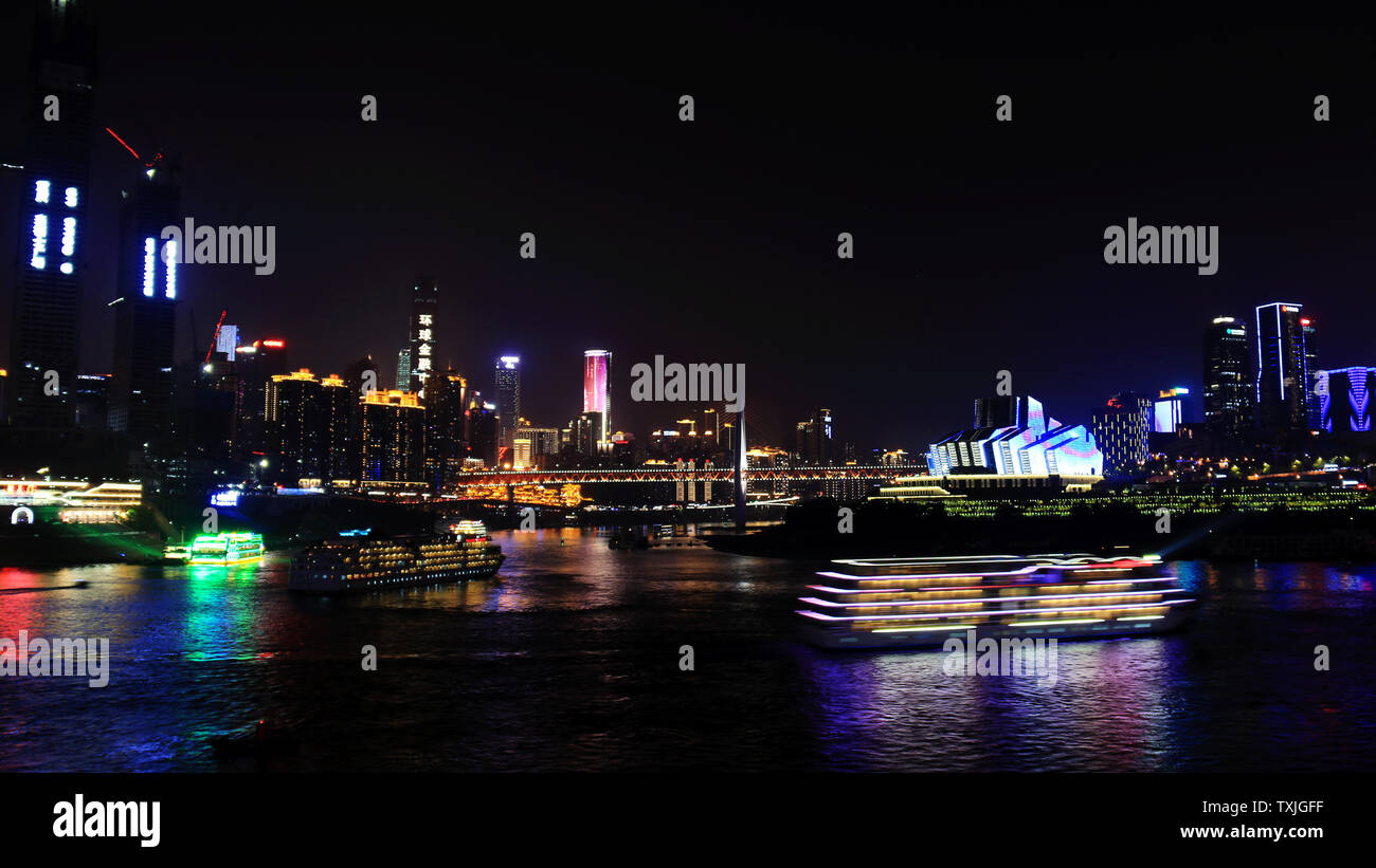 Night view of Chongqing city Stock Photo - Alamy