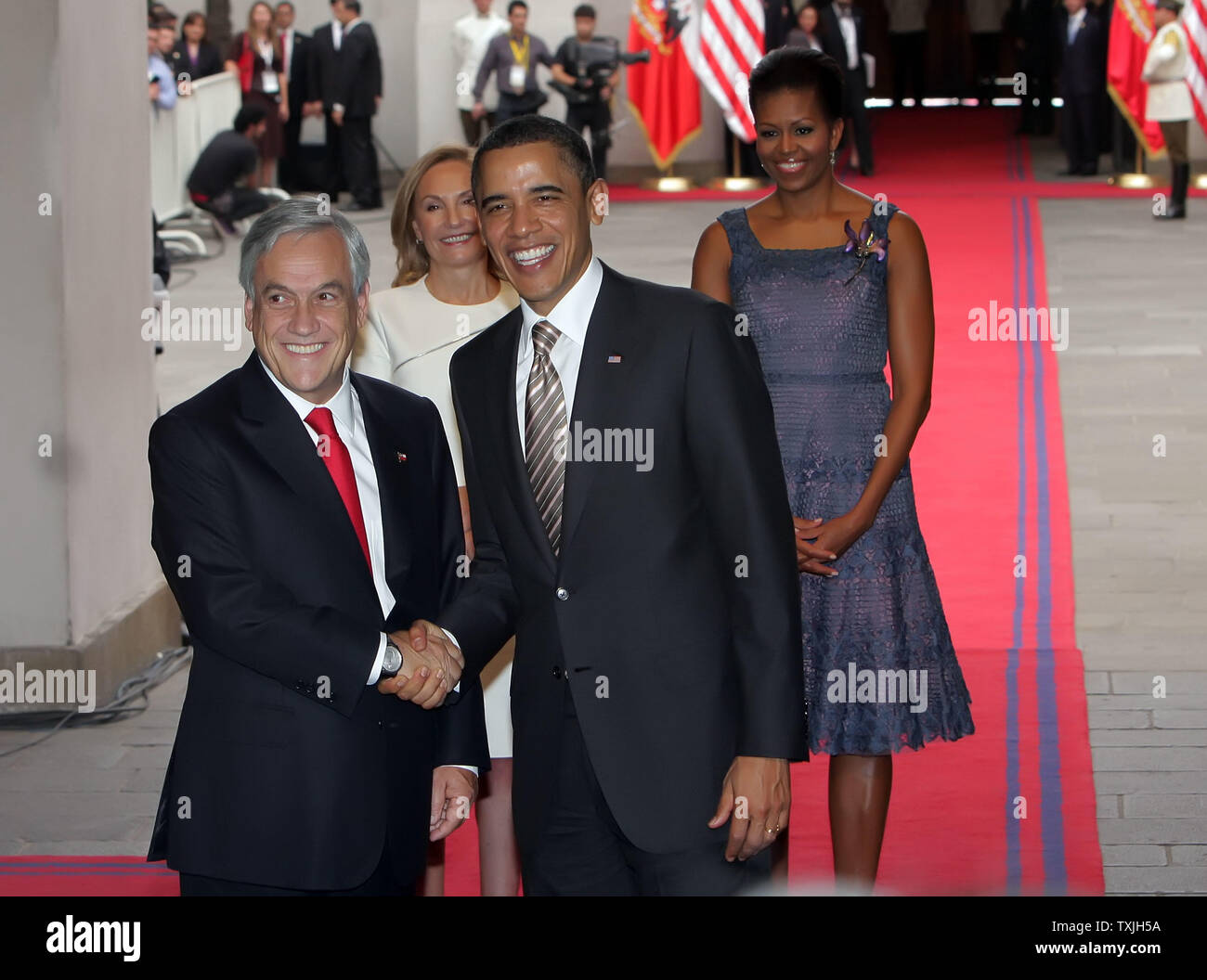 Stands with his wife michelle hi-res stock photography and images - Alamy