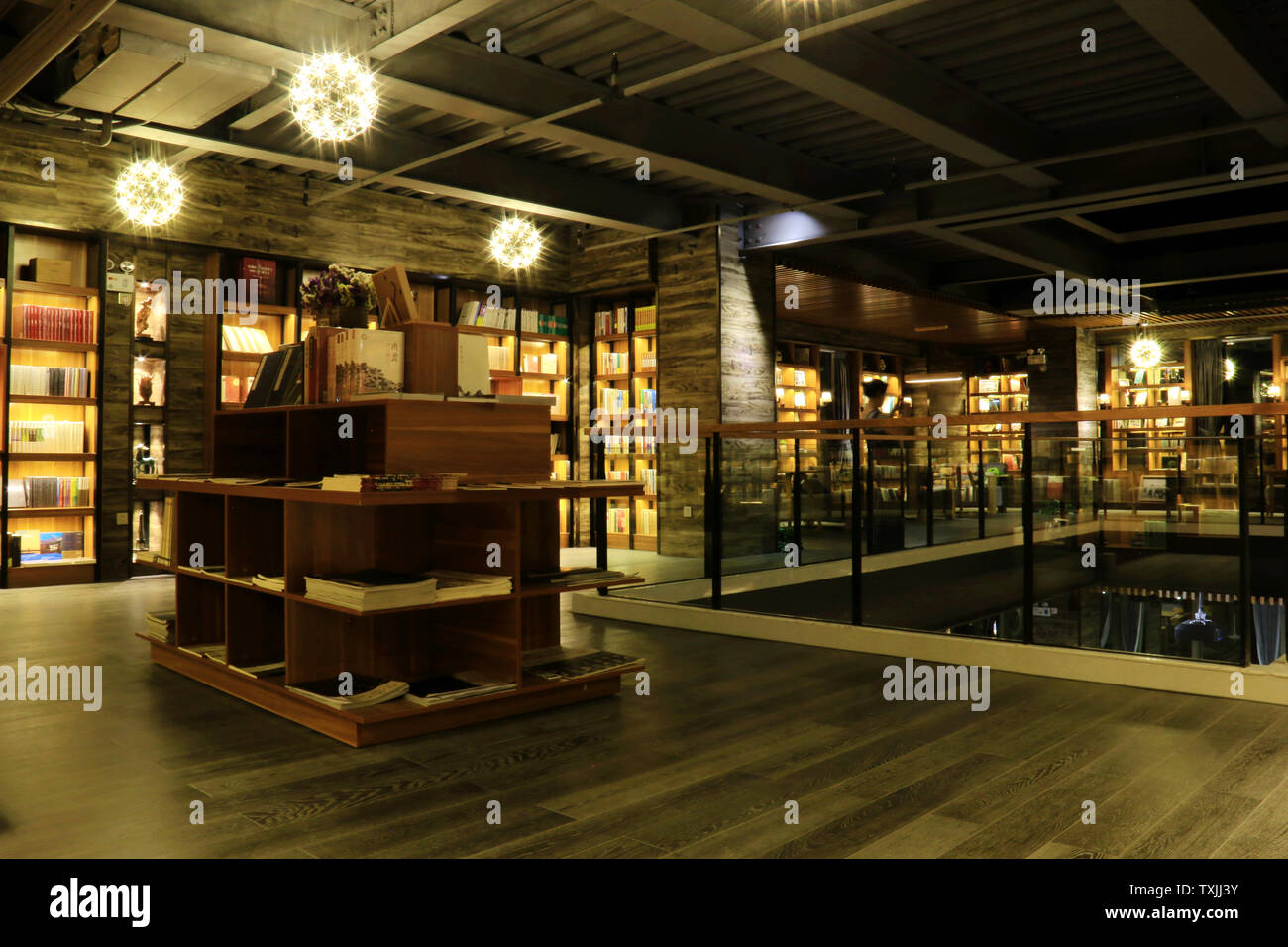 Library bookshelves and bookcases in indoor buildings hi-res stock ...