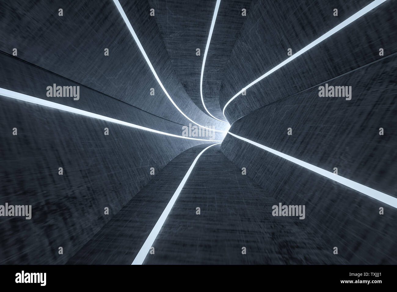 Three-dimensional rendering, curve channels with scattering luminous ...