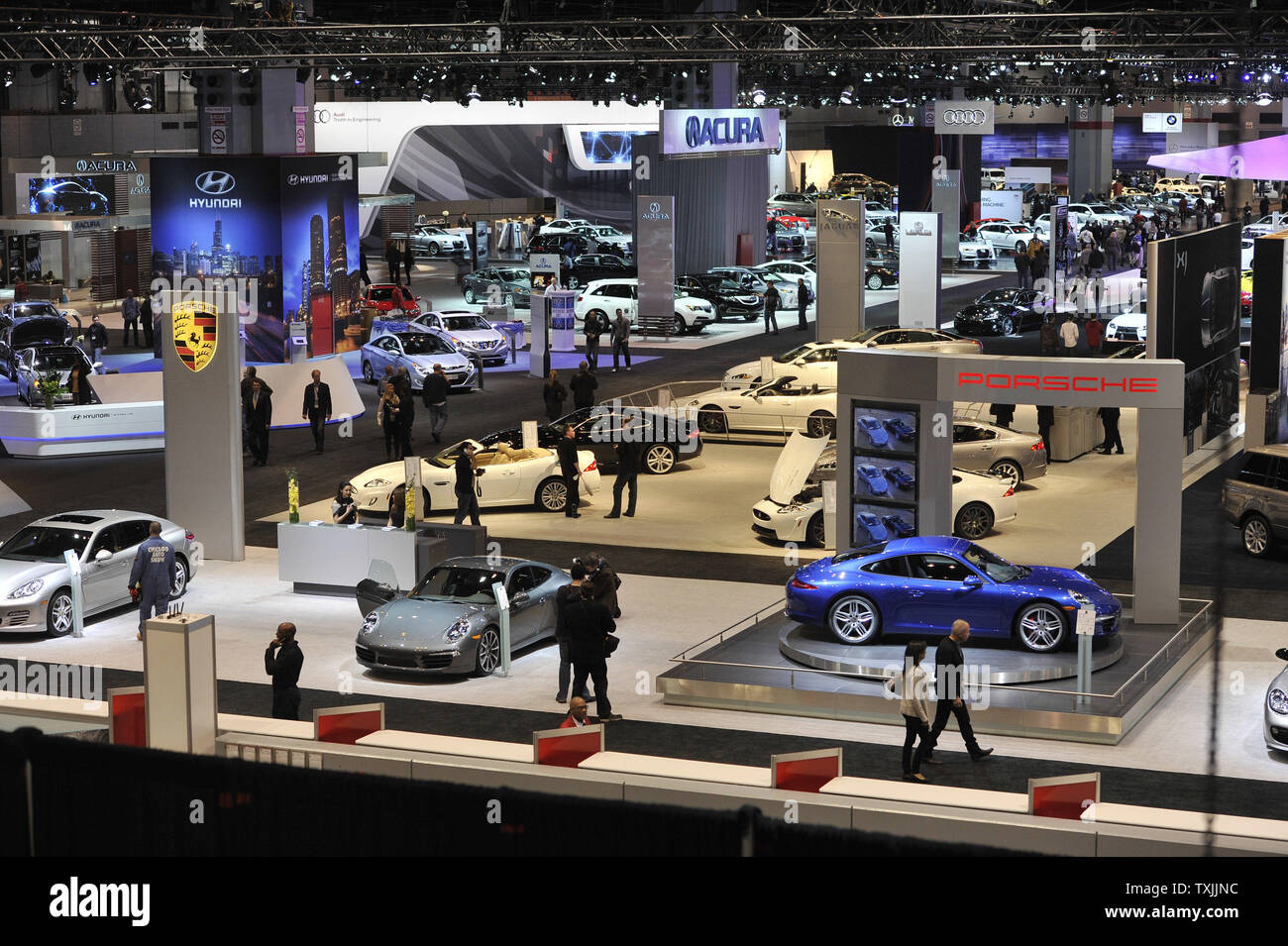 Cars are displayed during the Chicago Auto Show at McCormick Place on ...