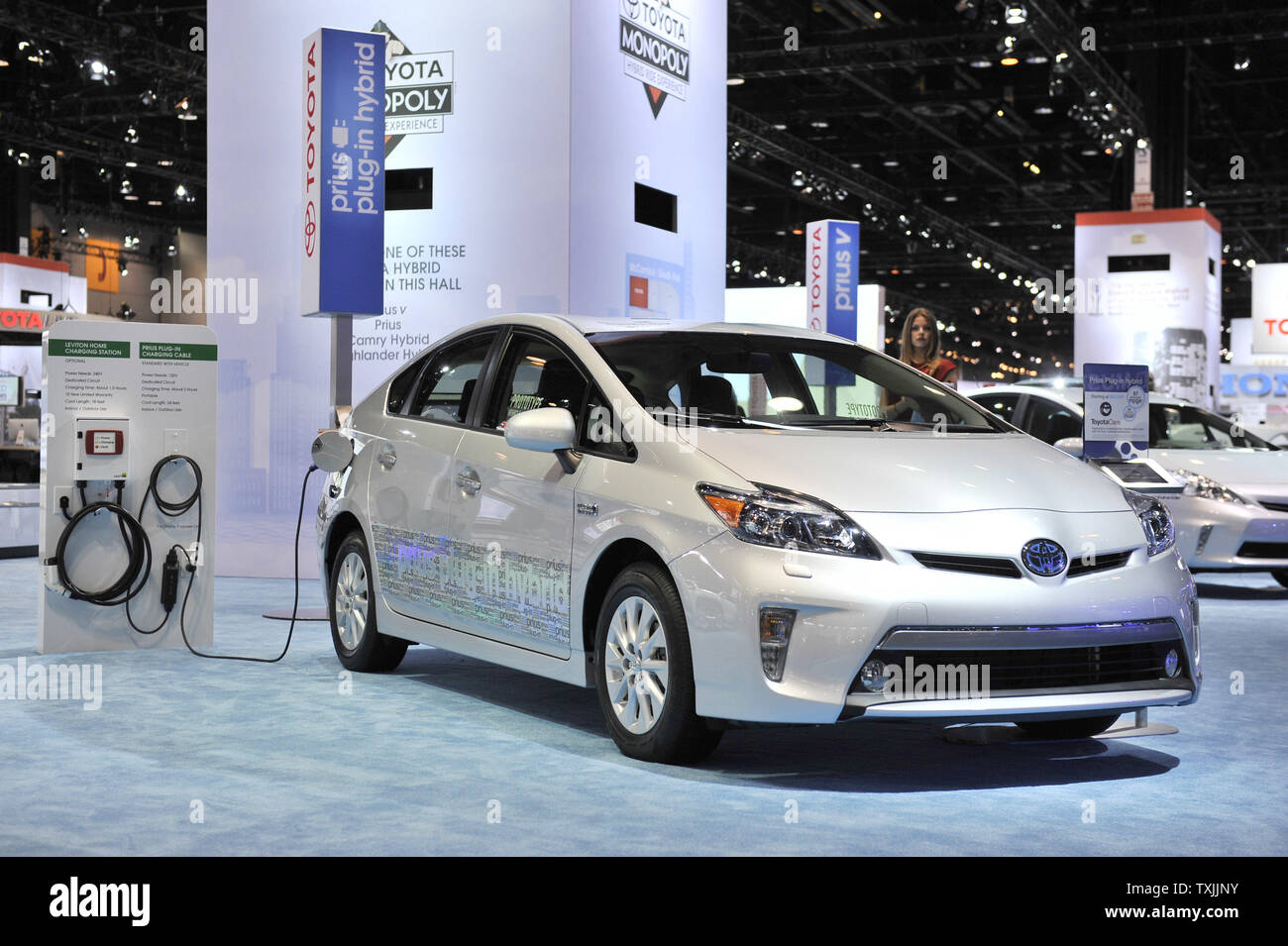 A Toyota Prius Plug-In Hybrid prototype is displayed during the Chicago ...