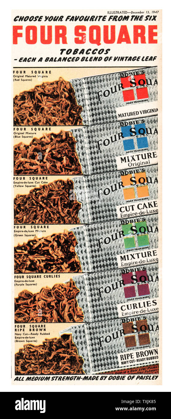 Four square tobacco Cut Out Stock Images & Pictures - Alamy