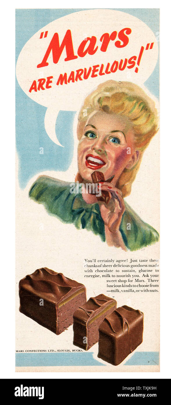 Mars bar ad hi-res stock photography and images - Alamy