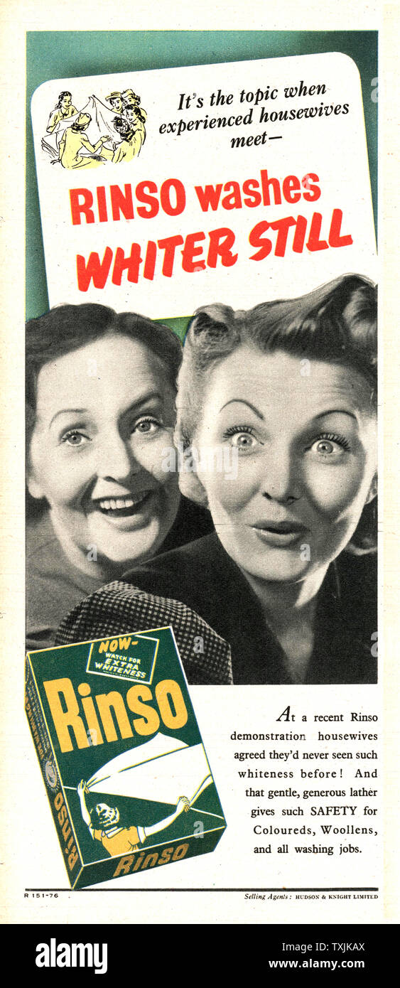 Rinso advert hi-res stock photography and images - Alamy