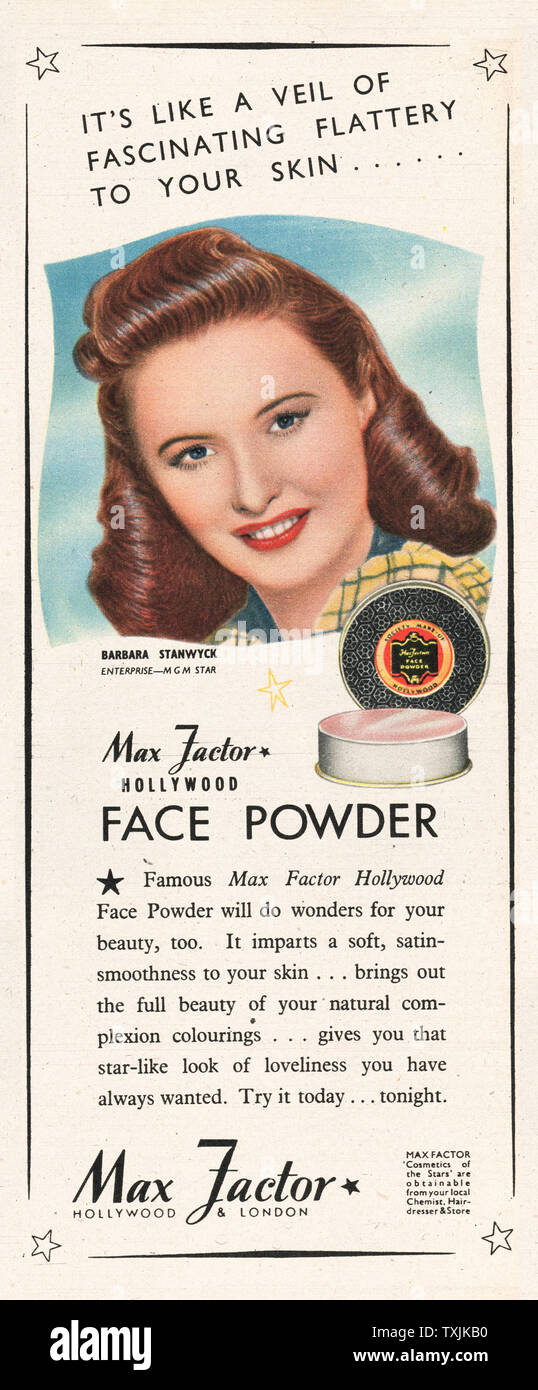 Max factor ad hi-res stock photography and images - Alamy