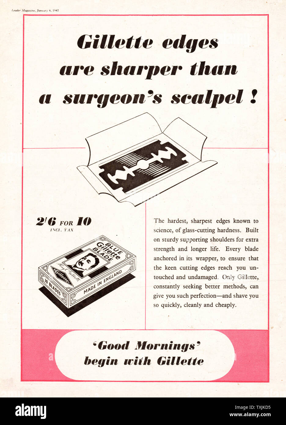 Gillette advert hi-res stock photography and images - Alamy