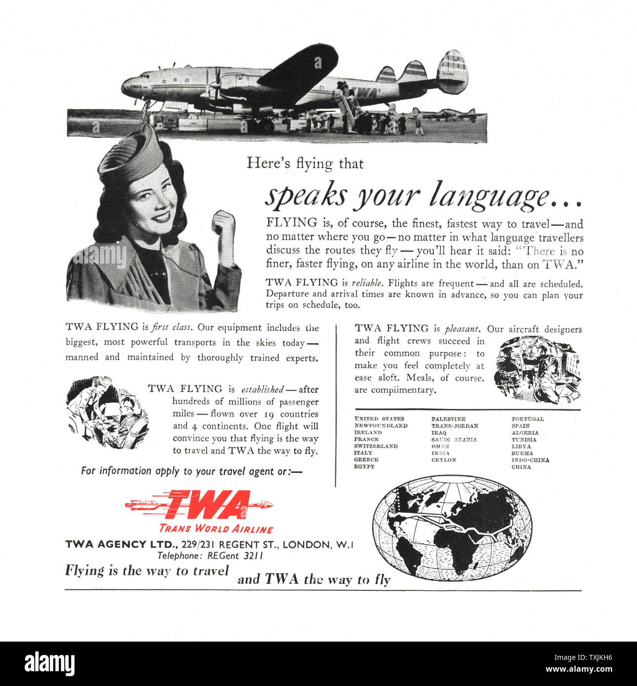 Trans world airlines advert hi-res stock photography and images - Alamy