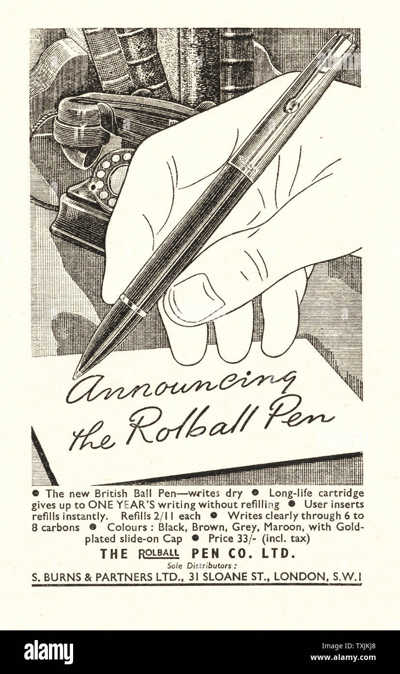 Pen advert hi-res stock photography and images - Alamy