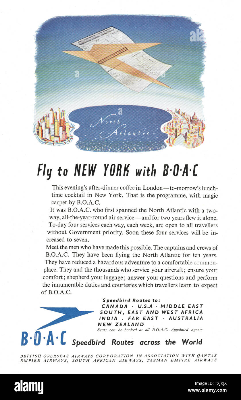 Boac advert hi-res stock photography and images - Alamy