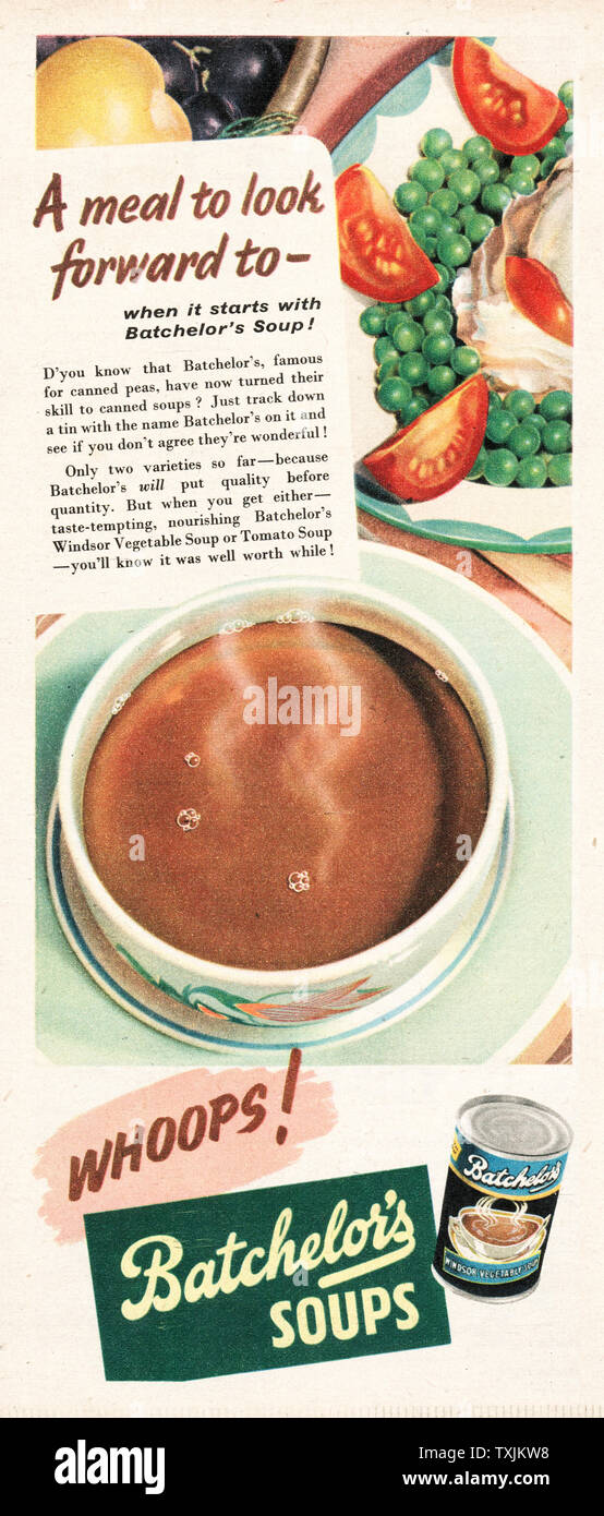 Soup advert hi-res stock photography and images - Alamy