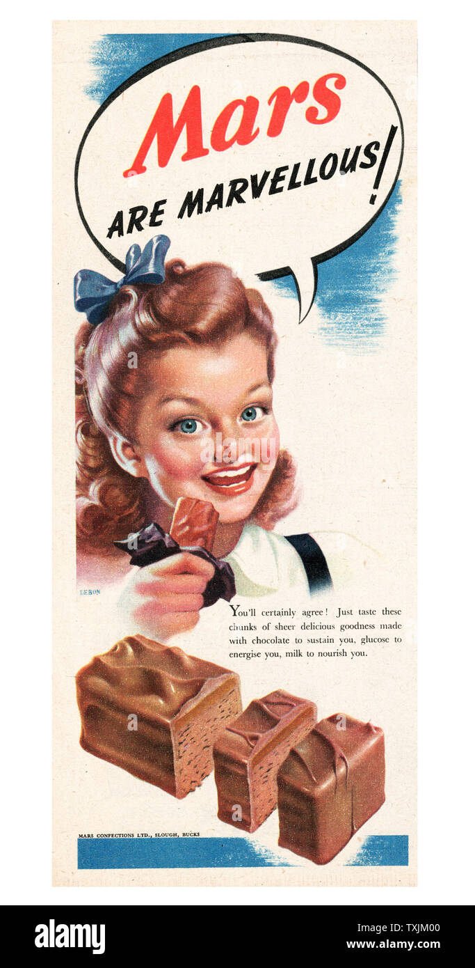 Mars bar ad hi-res stock photography and images - Alamy