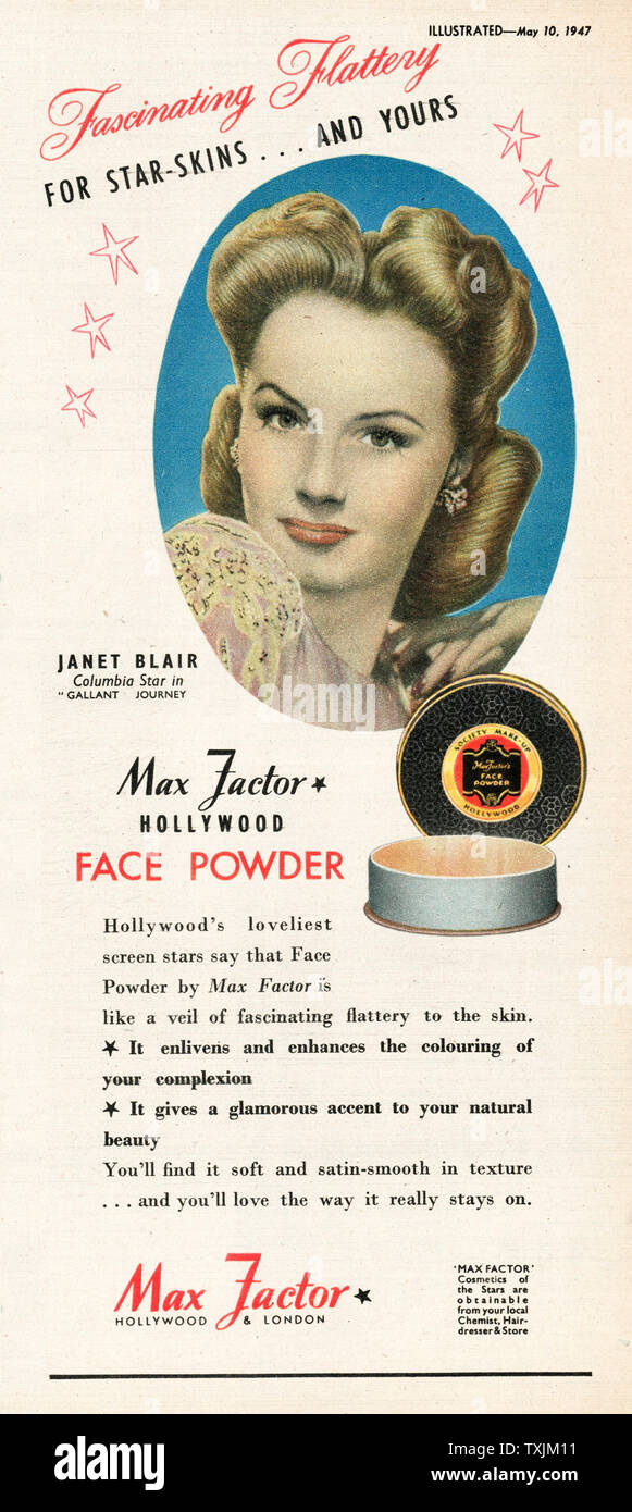 Cosmetics advertisement actress hi-res stock photography and images - Alamy