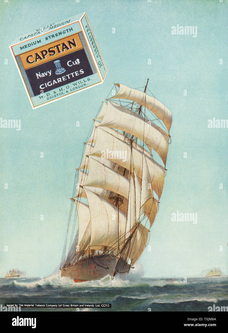 1946 UK Magazine Capstan Cigarette Advert Stock Photo - Alamy