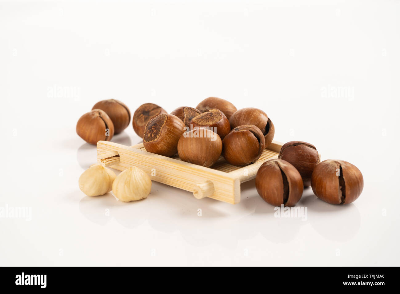 Northeast characteristic open hazelnut Stock Photo - Alamy