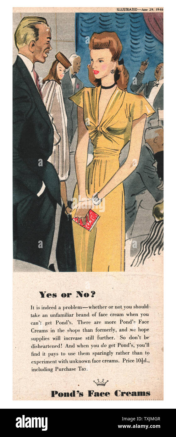 Ponds cream advert hi-res stock photography and images - Alamy