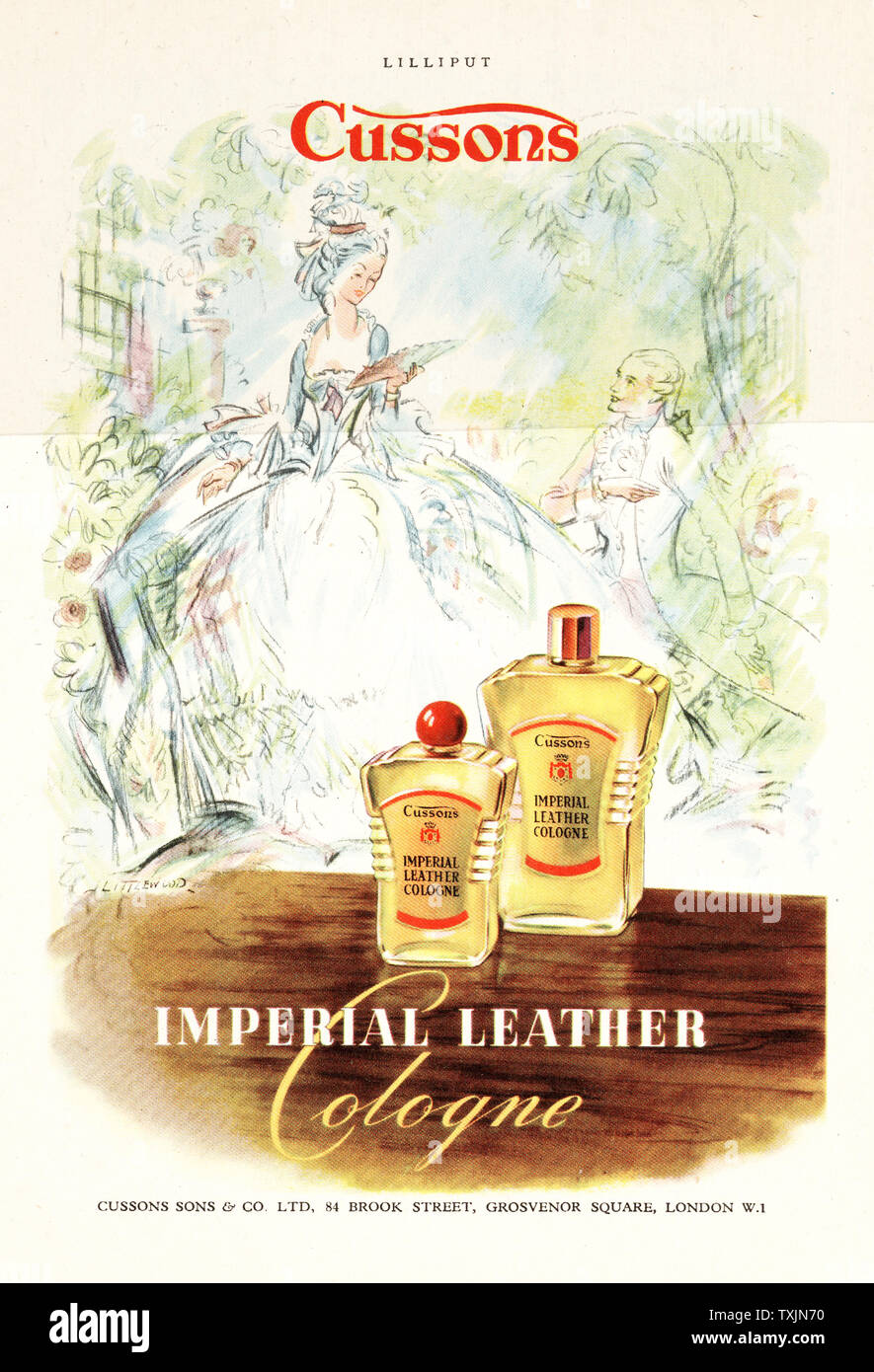 1940 UK Magazine Imperial Leather Cologne Advert Stock Photo - Alamy