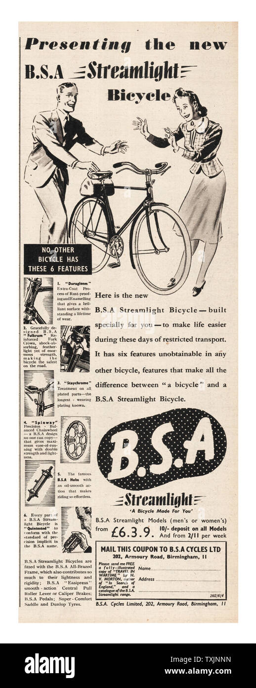 Bsa bike advert hi-res stock photography and images - Alamy