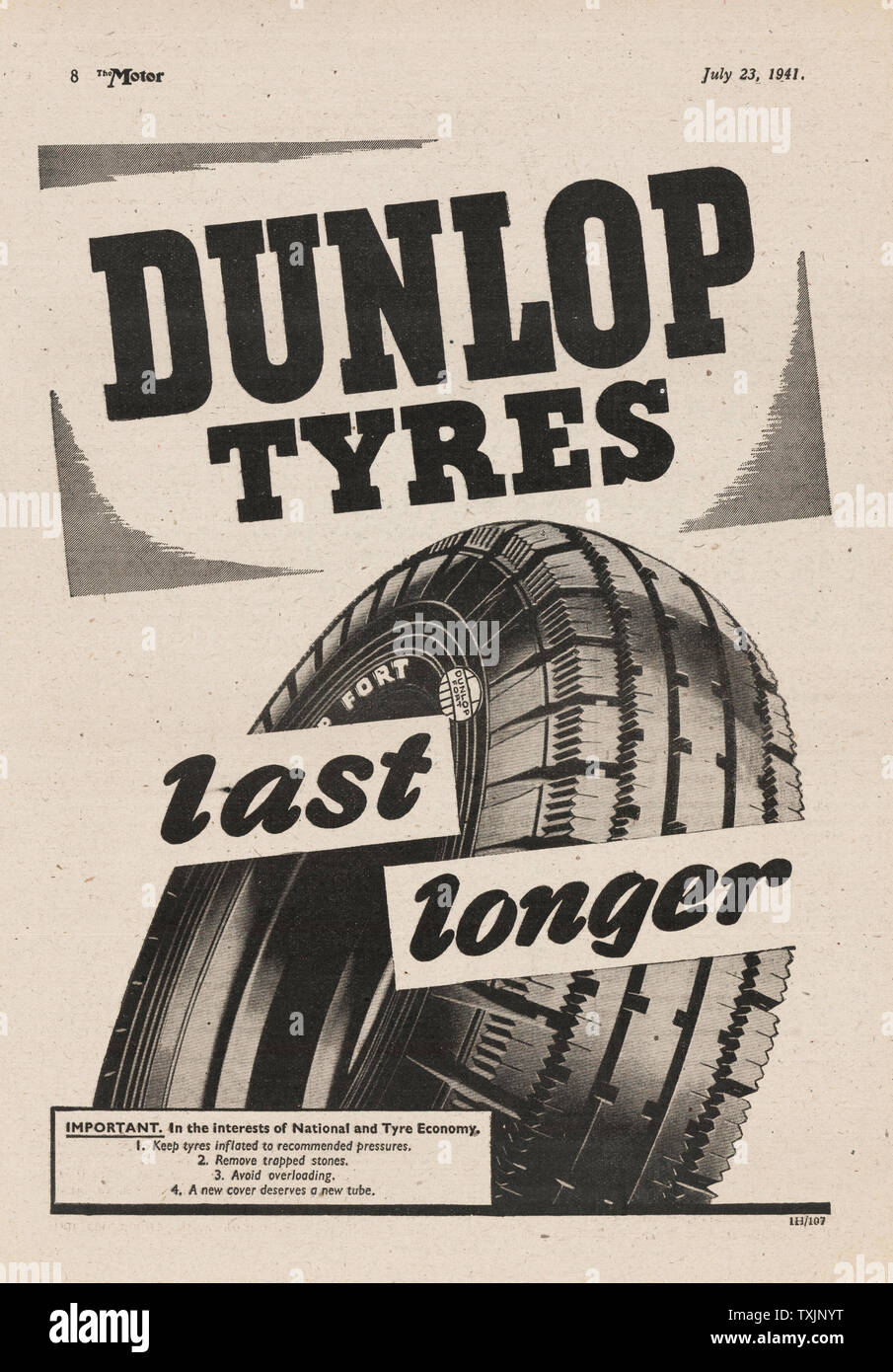 Dunlop tyre advert hi-res stock photography and images - Alamy
