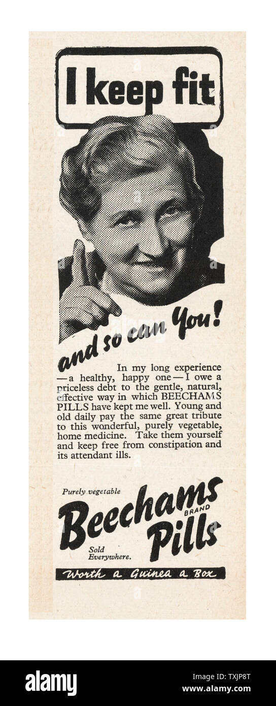 Advertisement for beechams pills hi-res stock photography and images ...
