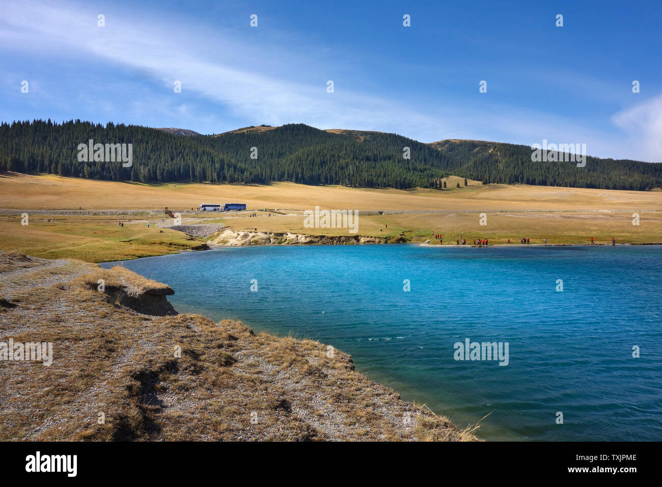 Sailimu Lake scenery Stock Photo - Alamy