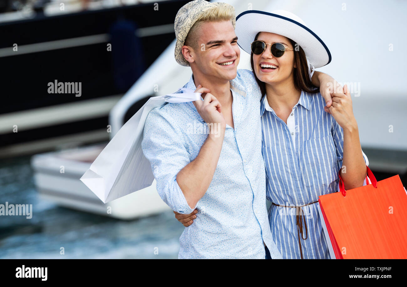 Attractive man shopping bags hi-res stock photography and images - Alamy