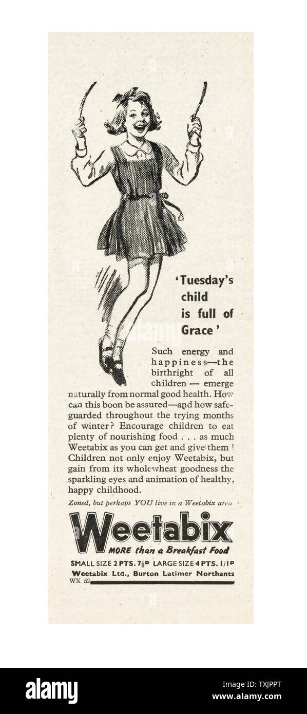 Weetabix advert hi-res stock photography and images - Alamy