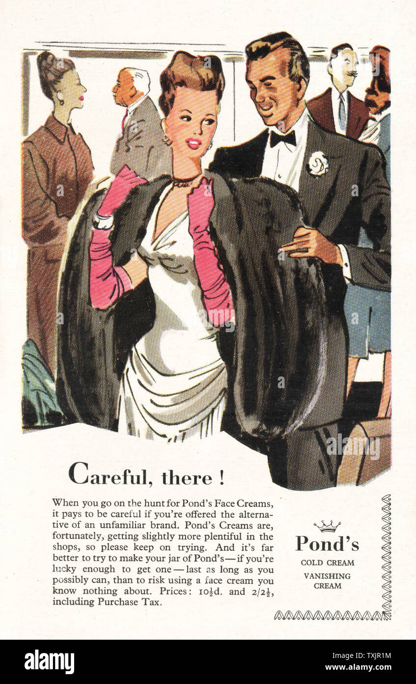 Ponds cream advert hi-res stock photography and images - Alamy