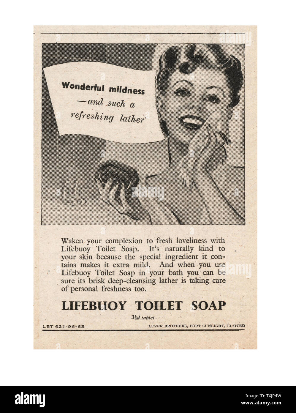 1946 UK Magazine Lifebuoy Soap Advert Stock Photo - Alamy
