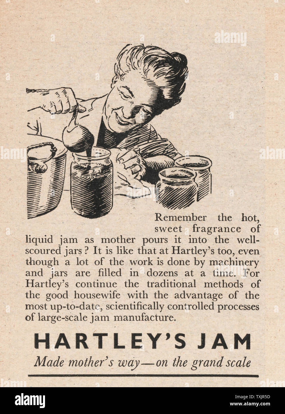 1946 UK Magazine Hartley's Jam Advert Stock Photo - Alamy