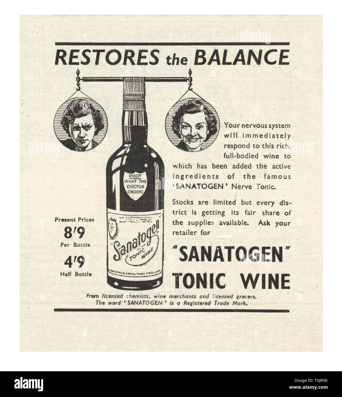 Sanatogen High Resolution Stock Photography and Images - Alamy