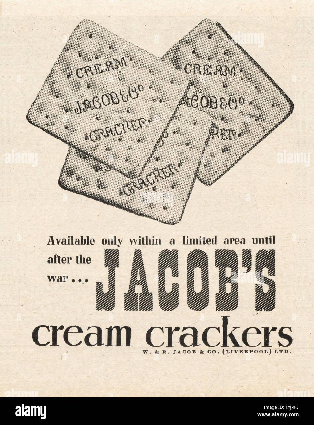 Jacobs cream crackers hi-res stock photography and images - Alamy
