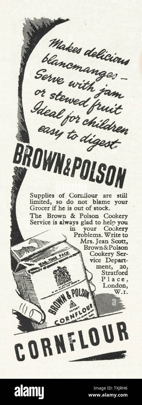 Corn flour advert hi-res stock photography and images - Alamy