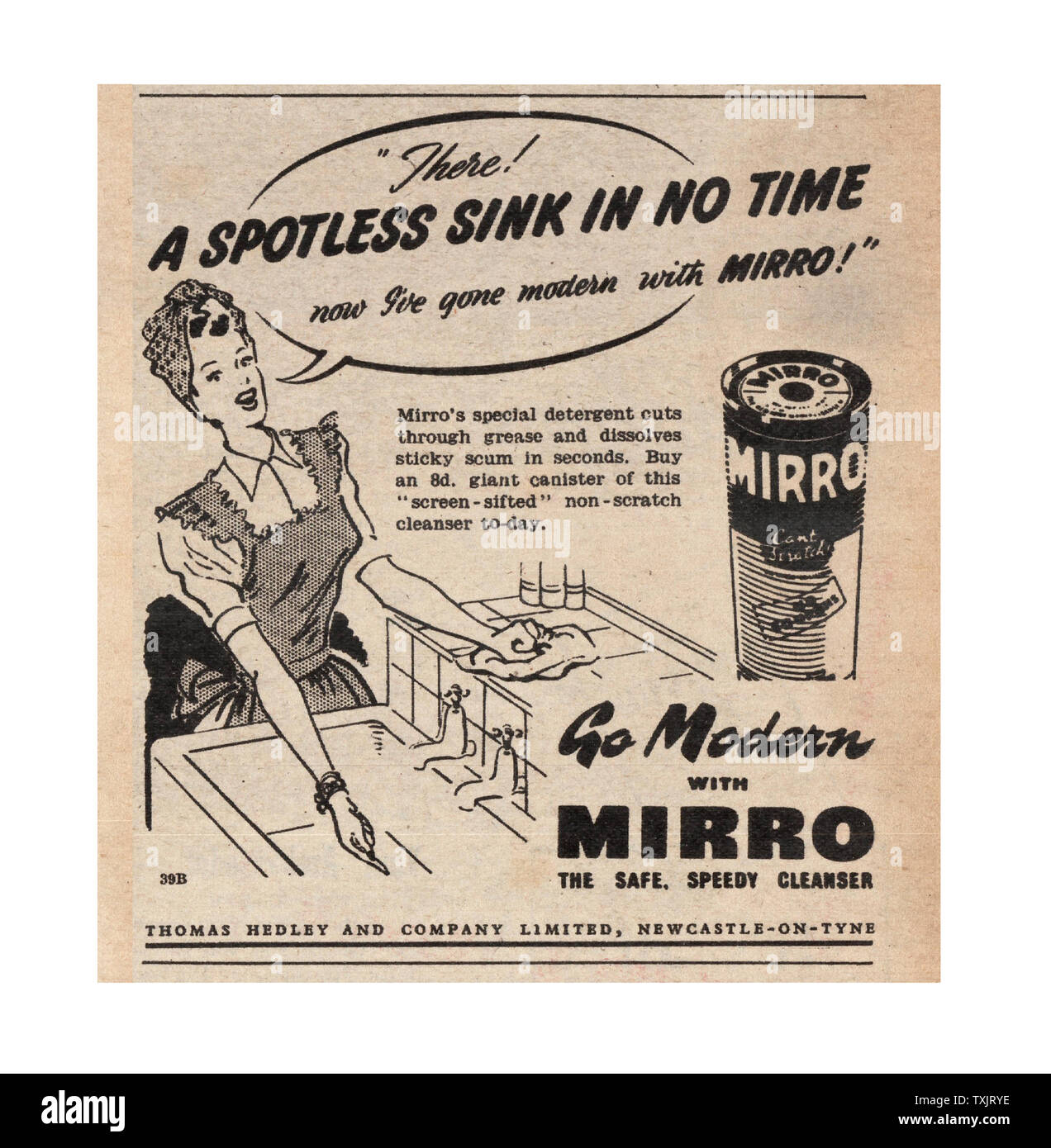 1945 UK Magazine Mirro Advert Stock Photo - Alamy