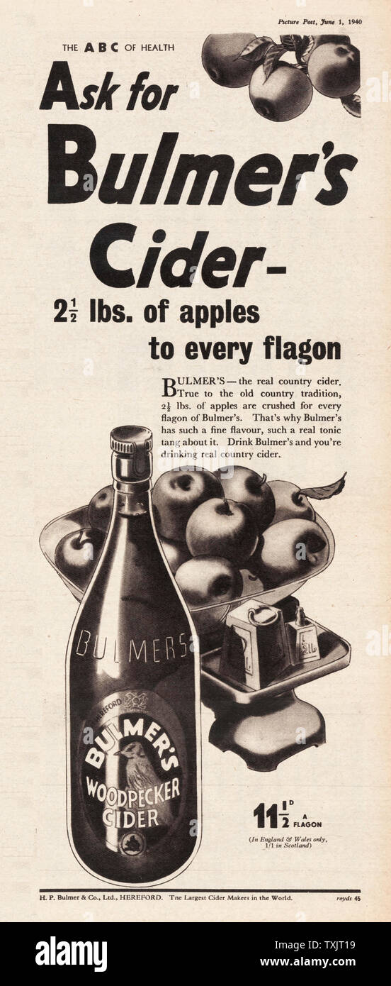 Bulmers hi-res stock photography and images - Alamy