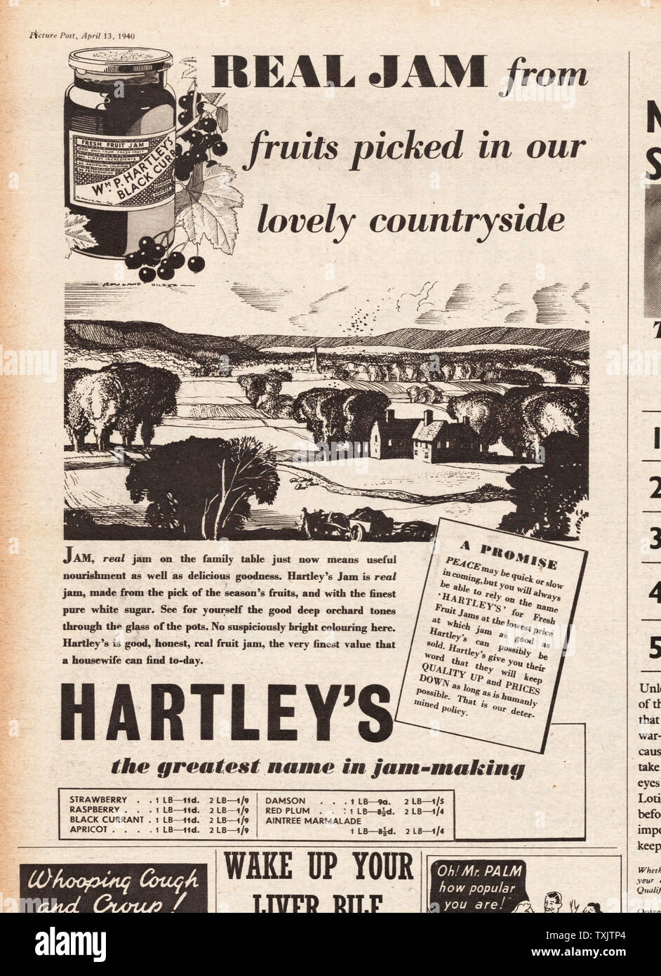 Hartleys advert hi-res stock photography and images - Alamy
