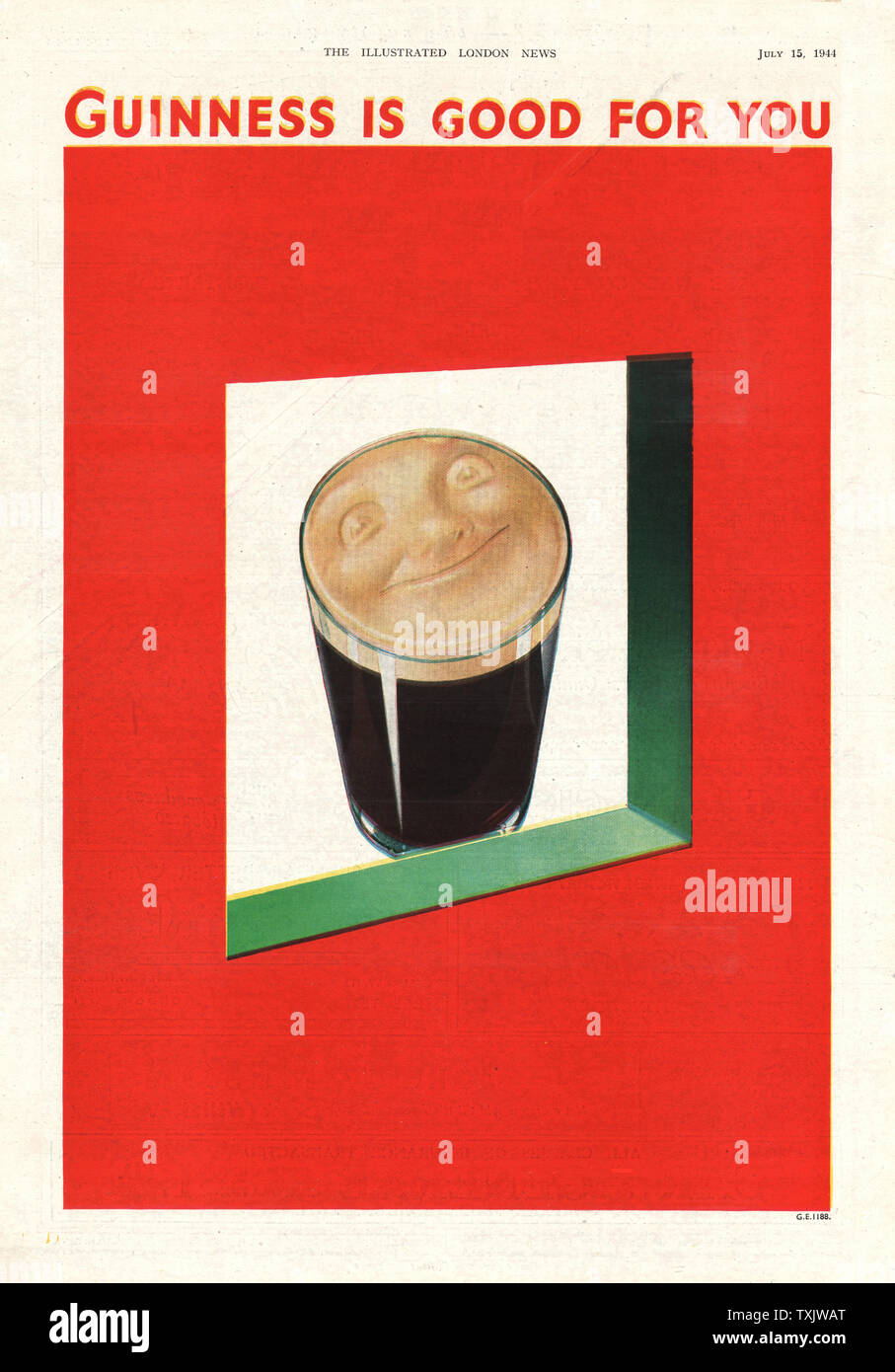 Guinness magazine advertisement hi-res stock photography and images - Alamy