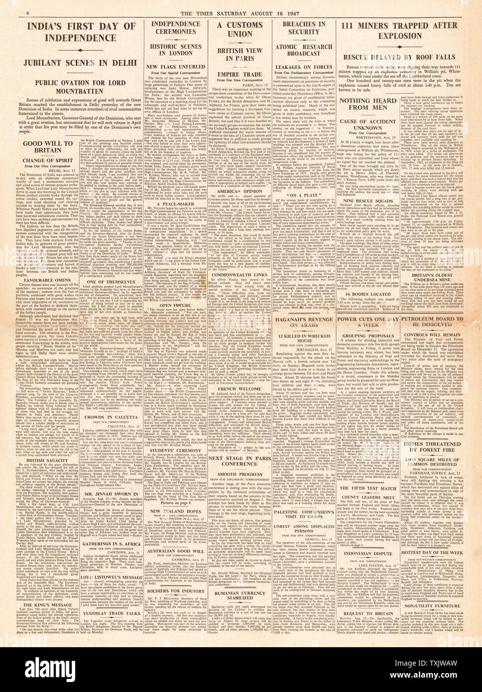 Indian independence 1947 hi-res stock photography and images - Alamy